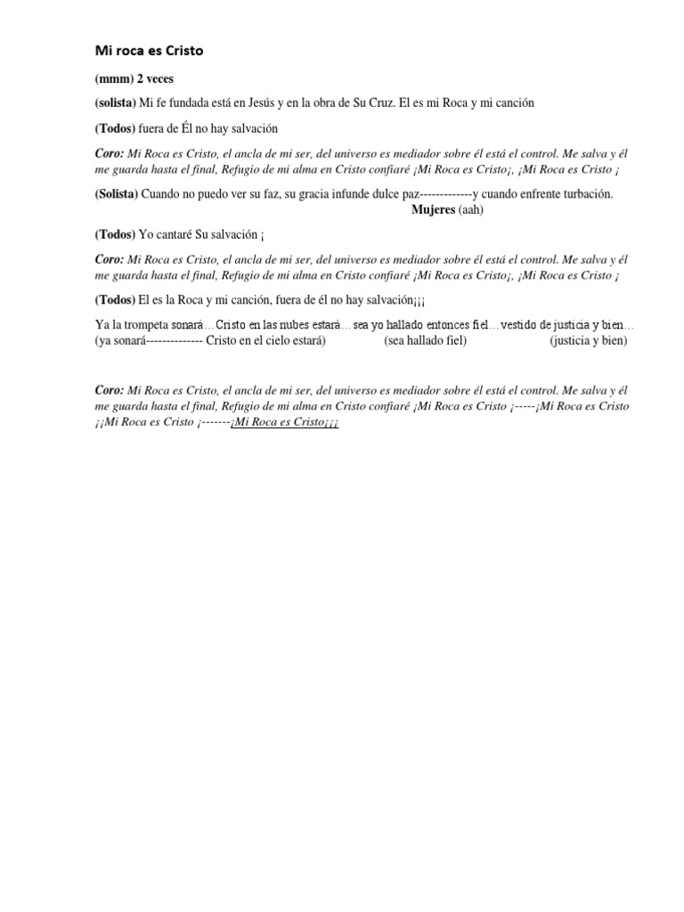 Mi Roca Es Cristo | PDF