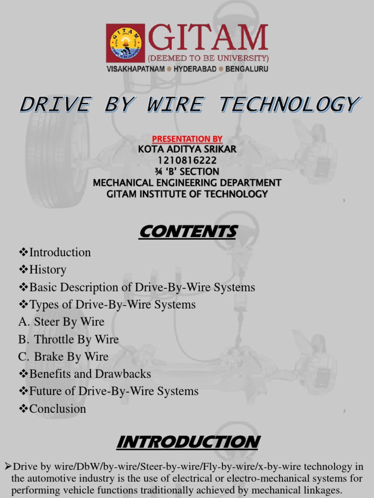 Drive by Wire Technology | PDF | Steering | Throttle