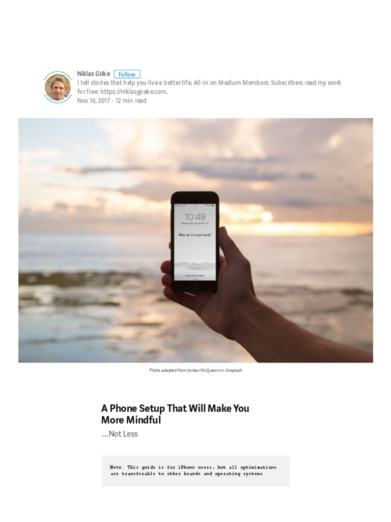 A Phone Setup That Will Make You More Mindful - Better Humans | PDF ...