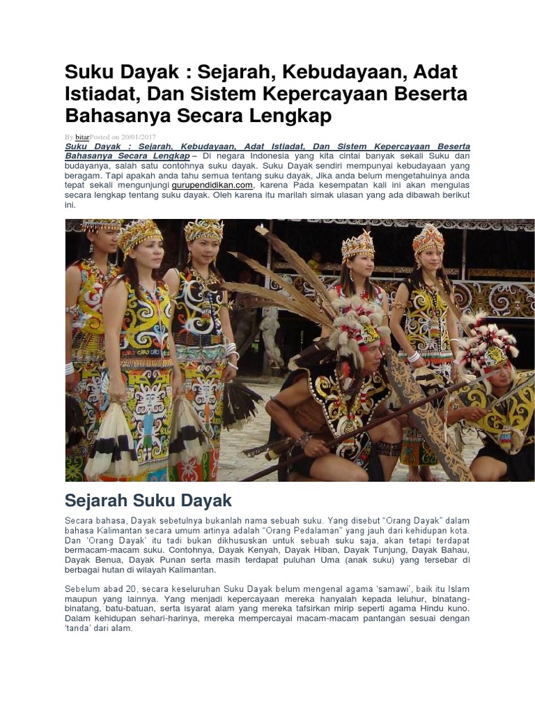 Suku Dayak | PDF