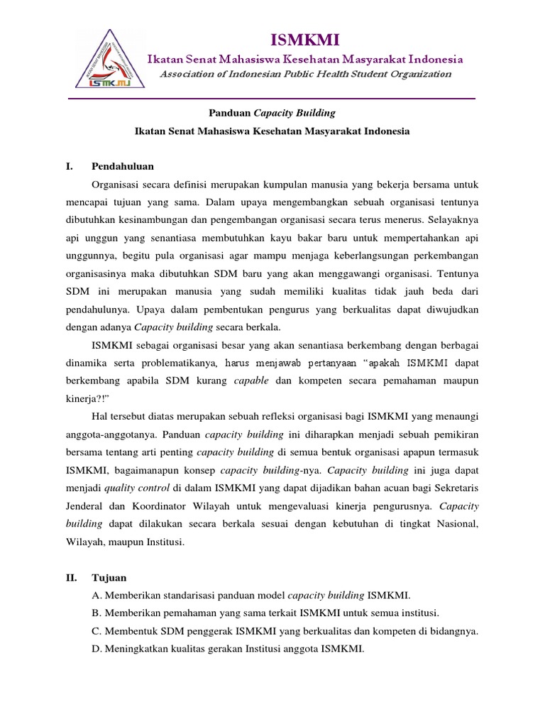 Revisi Panduan Capacity Building ISMKMI PDF | PDF