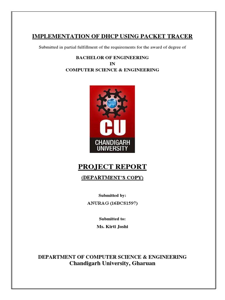DHCP Project Report (Department) | PDF | Ip Address | Port (Computer Networking)