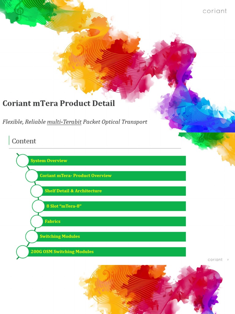 Coriant MTera Presentation | PDF | Networking Standards | Computer ...