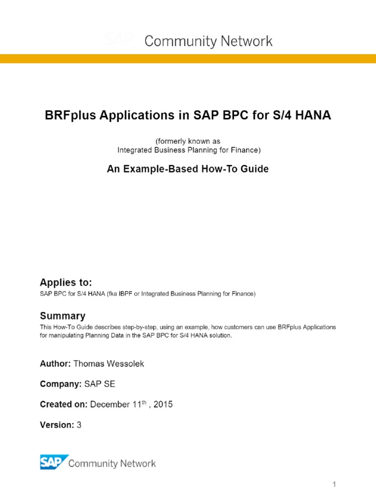 BRFplus Applications | PDF