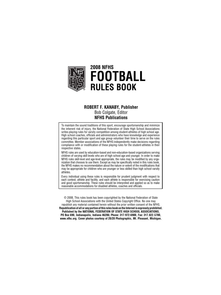 Football: Rules Book | PDF | Referee | Shoe