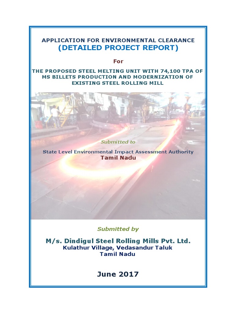 Steel Melting Unit Project Report | PDF | Rolling (Metalworking) | Steel