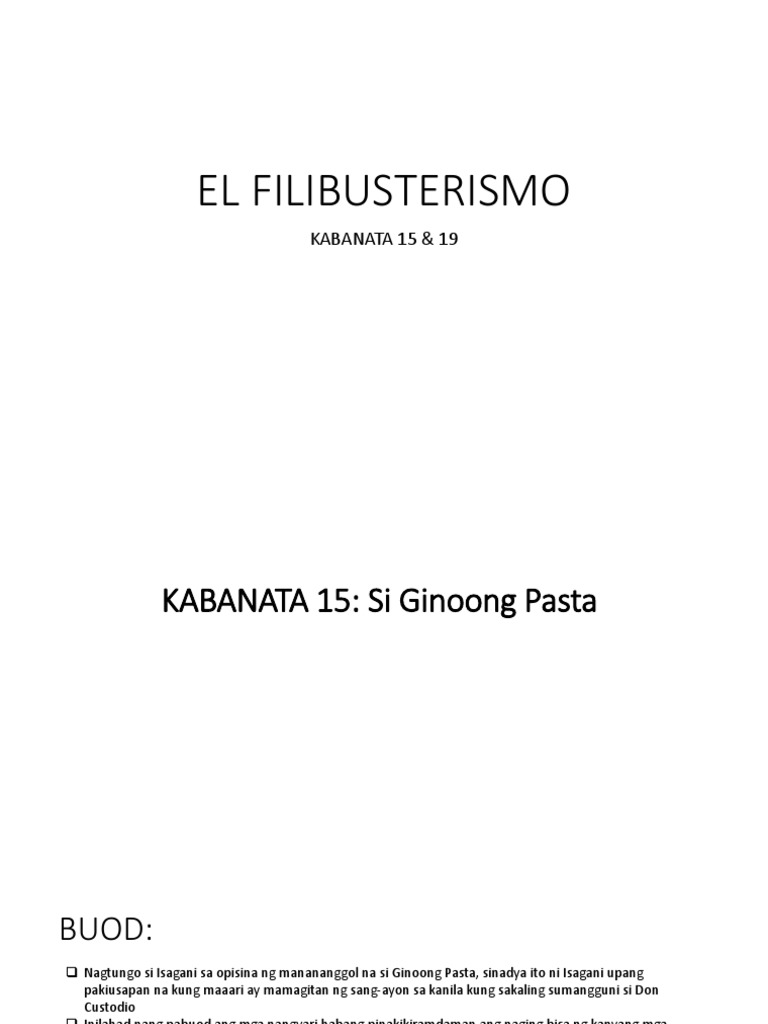 El Filibusterismo 15 19 | PDF