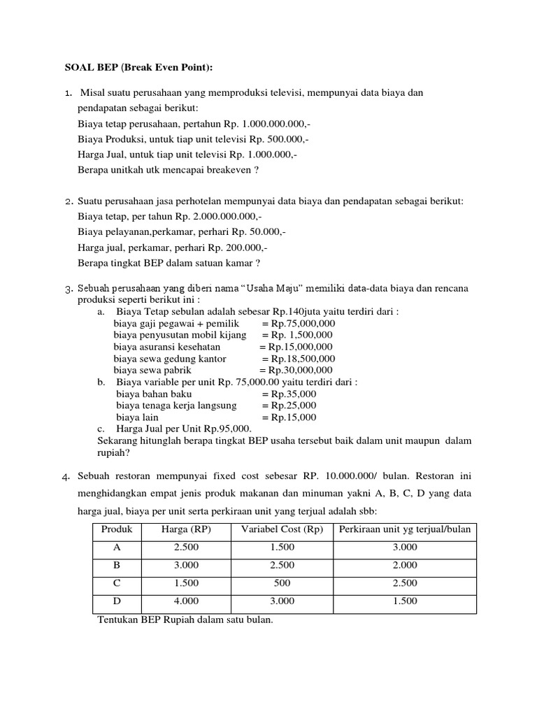 Soal Bep | PDF