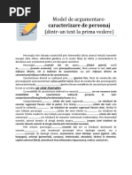 Model - Caracterizare de Personaj | PDF