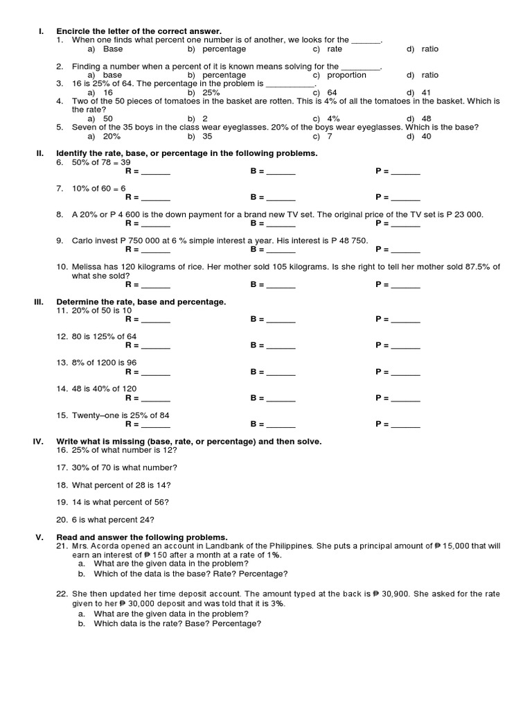 3q Quiz 1 | PDF | Percentage | Interest