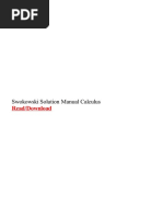 Calculus by Swokowski 6th Edition Solution | PDF