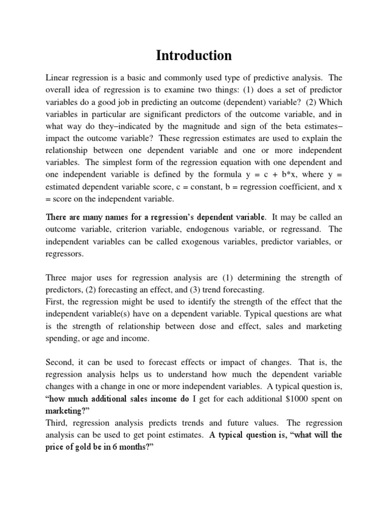 An Introduction to Simple Linear Regression: Modeling the Relationship ...