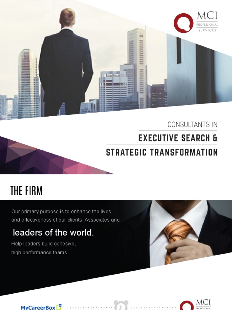 MCI Executive Search | PDF | Recruitment | Economies