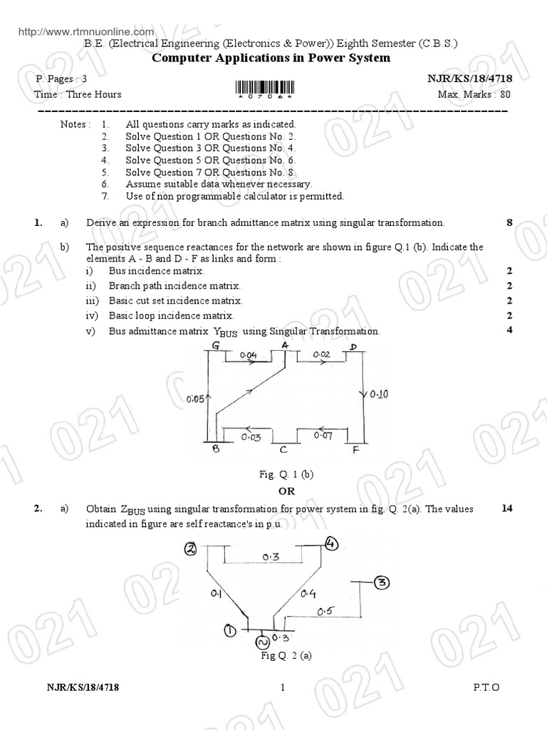 Question Paper - CAPS S-18 PAPER | PDF | Electrical Engineering ...