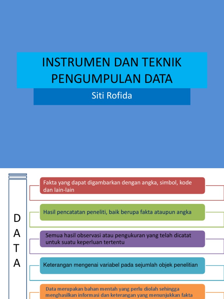 Teknik dan Instrumen Pengumpulan Data | PDF