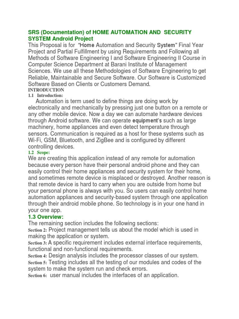 SRS Document | PDF | Security Alarm | Mobile Phones