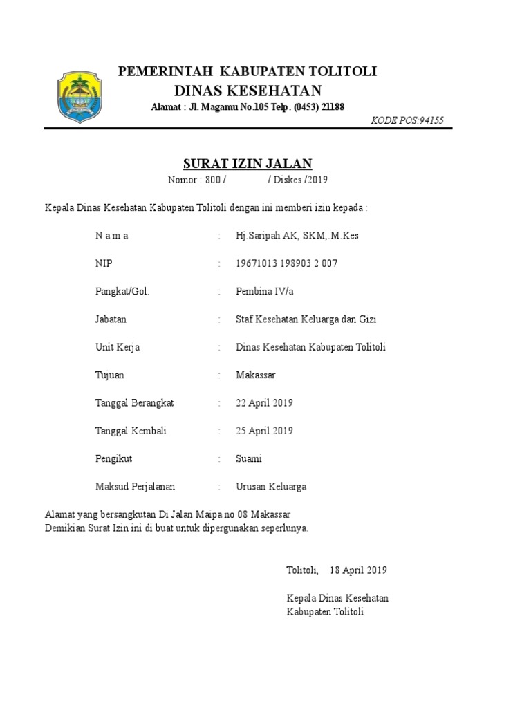 Surat Izin Jalan | PDF