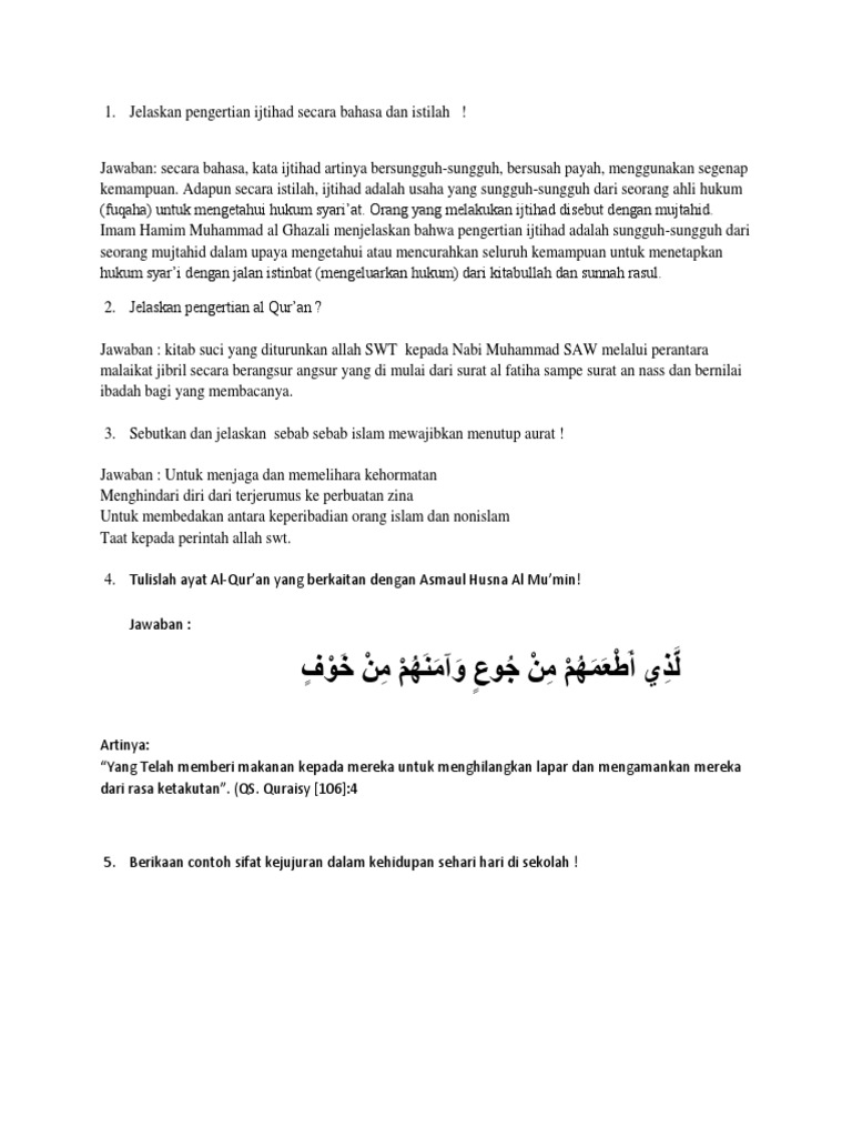 Pengertian Ijtihad dan Al-Qur'an | PDF
