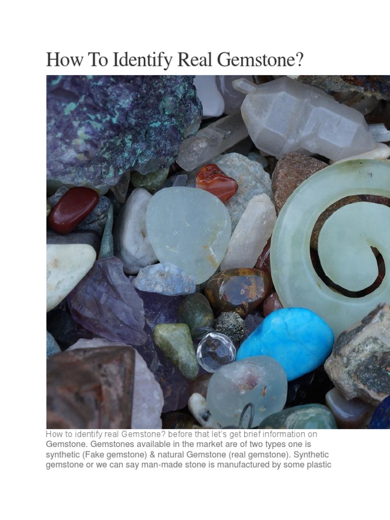 How To Identify Real Gems Stone | PDF | Gemstone | Jewellery Components