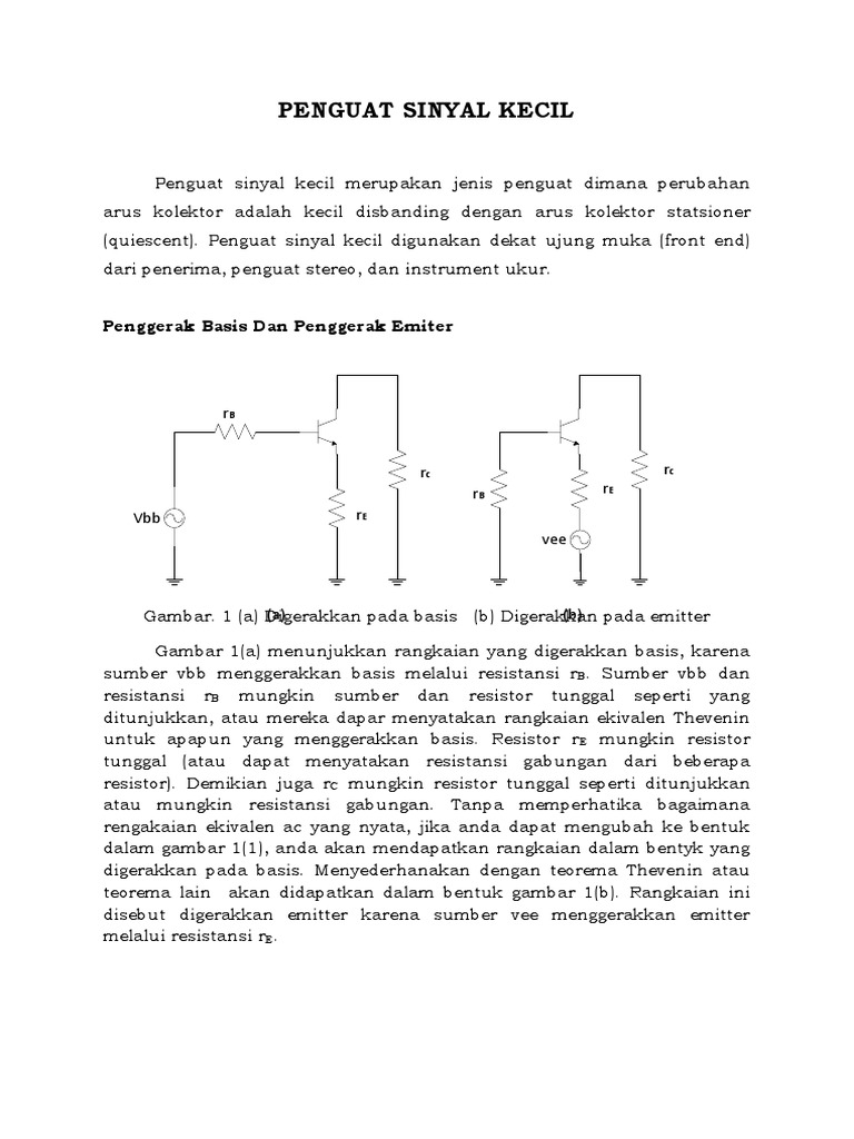 Penguat Sinyal Kecil - 1 | PDF