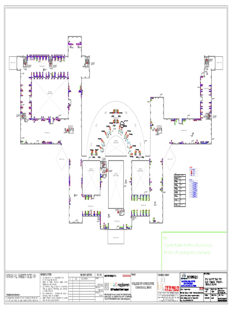 HVAC Layout Plan For Main Building (Terrace Floor) - TERRACE FLOOR PDF ...