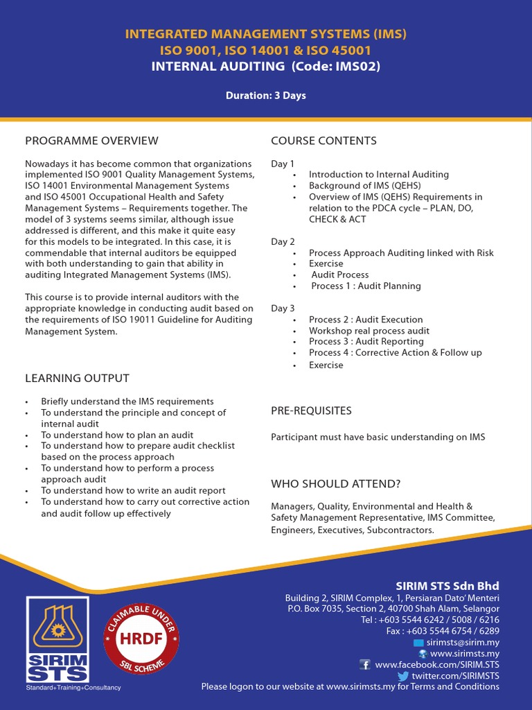IMS02 | PDF | Internal Audit | Audit