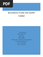 Diary & Milk Processing Project Proposal | PDF | Dairy | Milk
