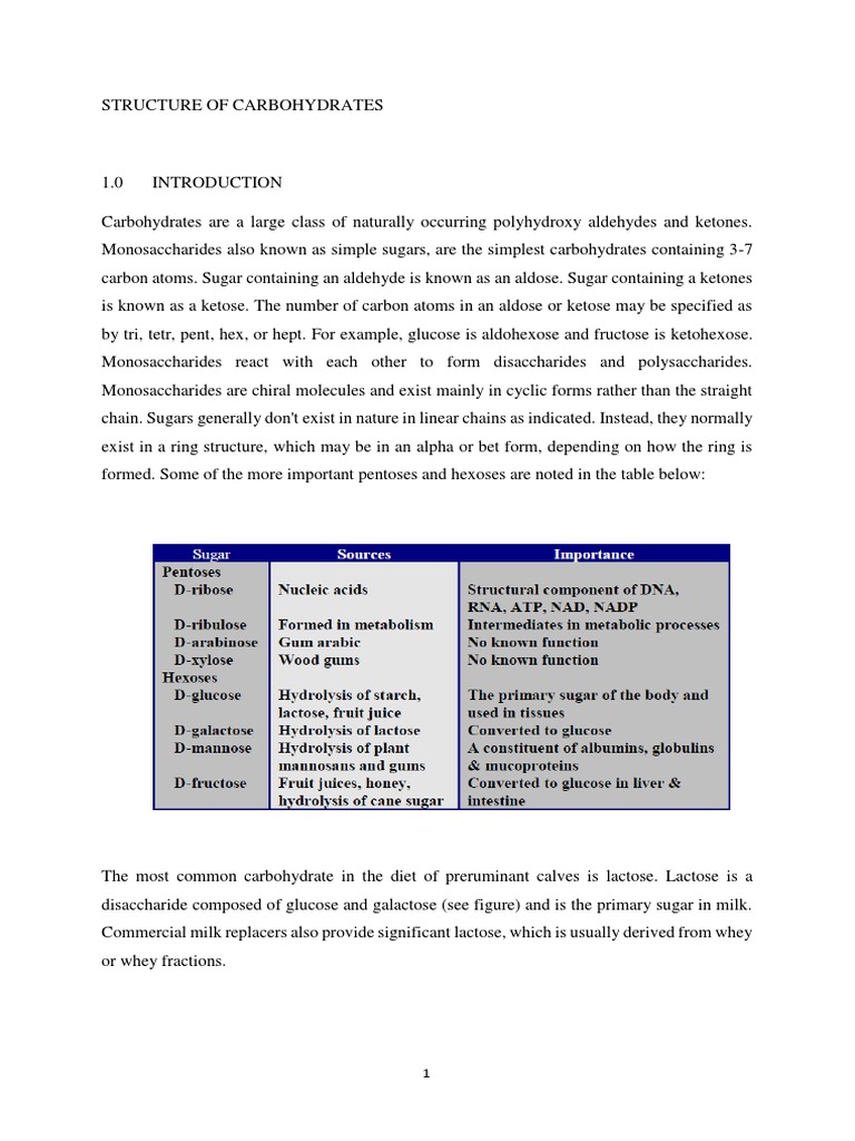 Structure of Carbohydrates Final | PDF | Carbohydrates | Glucose