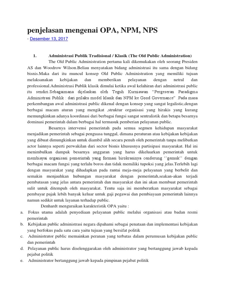 Penjelasan Mengenai OPA | PDF