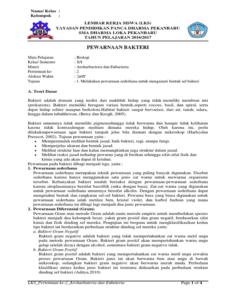 Contoh Lks Praktikum | PDF