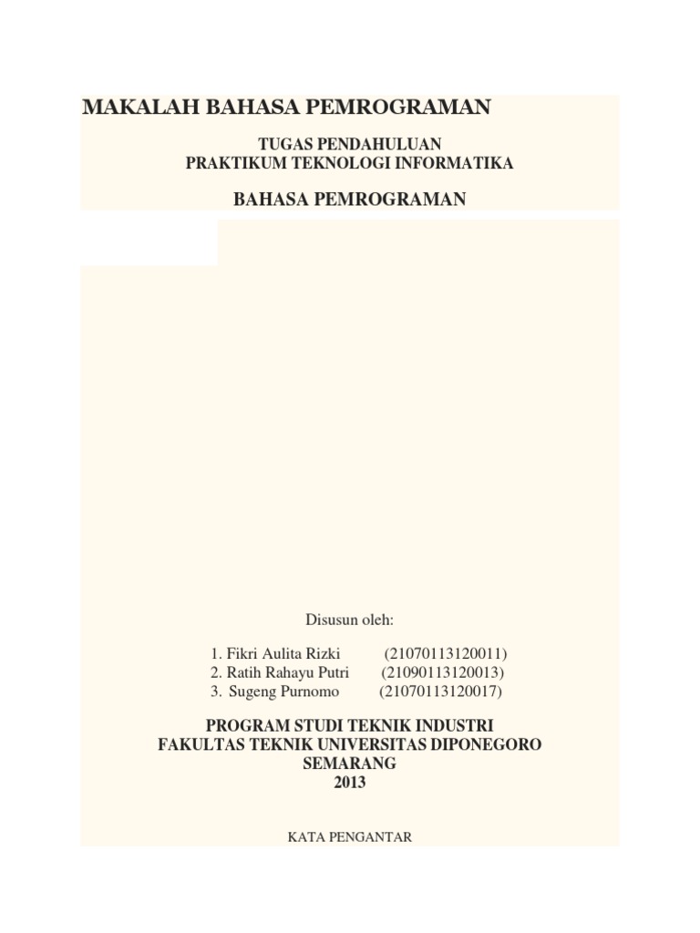 Makalah Bahasa Pemrograman | PDF