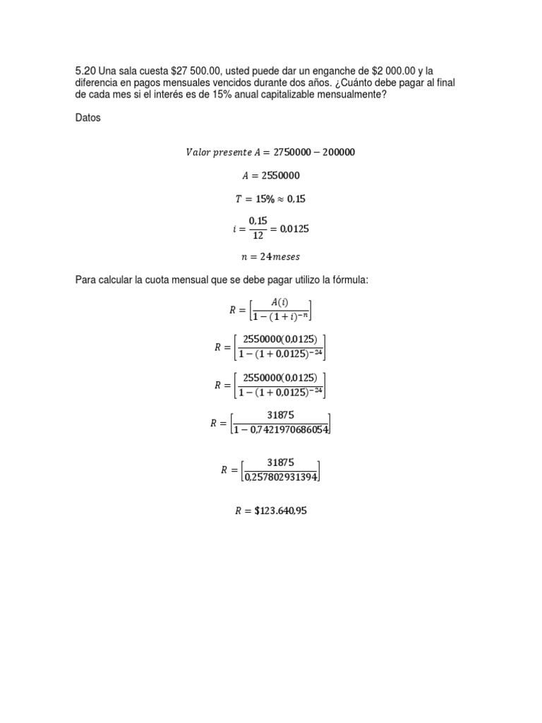 Ejercicio 5.20 | PDF
