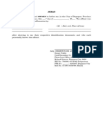 Sample Jurat for Affidavits | PDF | Affidavit | Notary Public