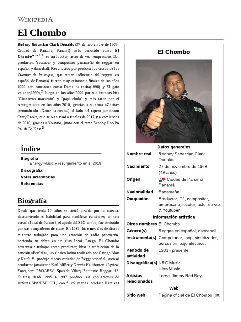 El Chombo | PDF | Entretenimiento (general)