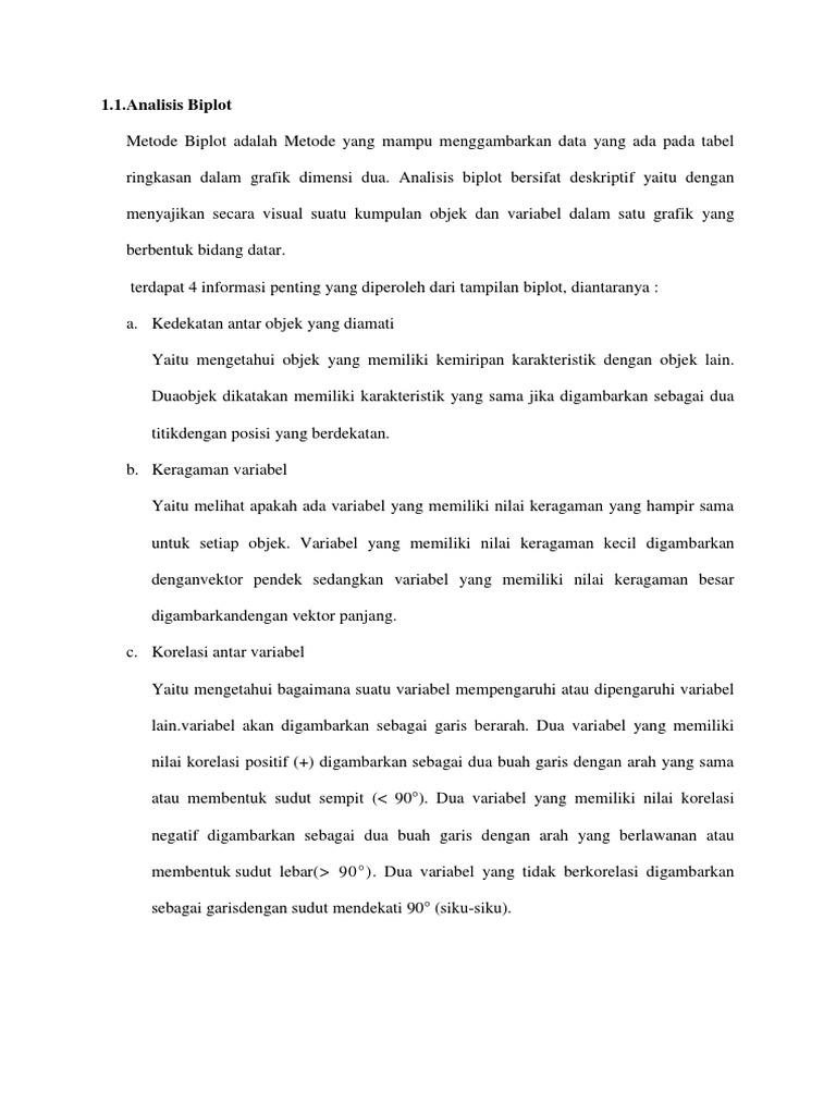 Analisis Biplot KLOMPOK 8 | PDF | Metode & Bahan Ajar