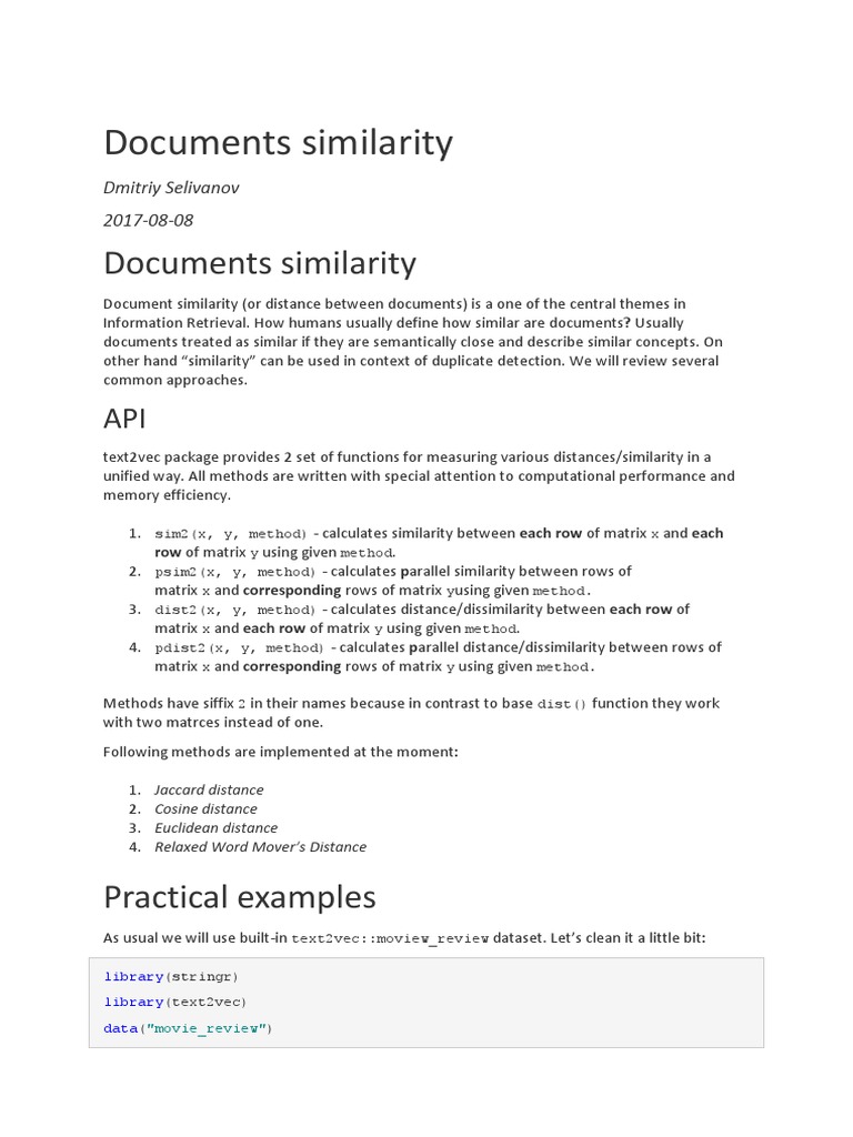 Documents Similarity | PDF | Norm (Mathematics) | Matrix (Mathematics)