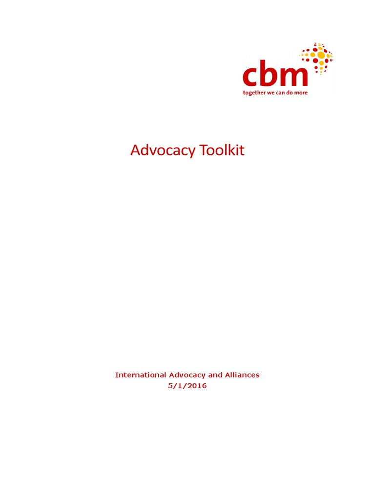 Advocacy Toolkit | PDF | Disability | Advocacy