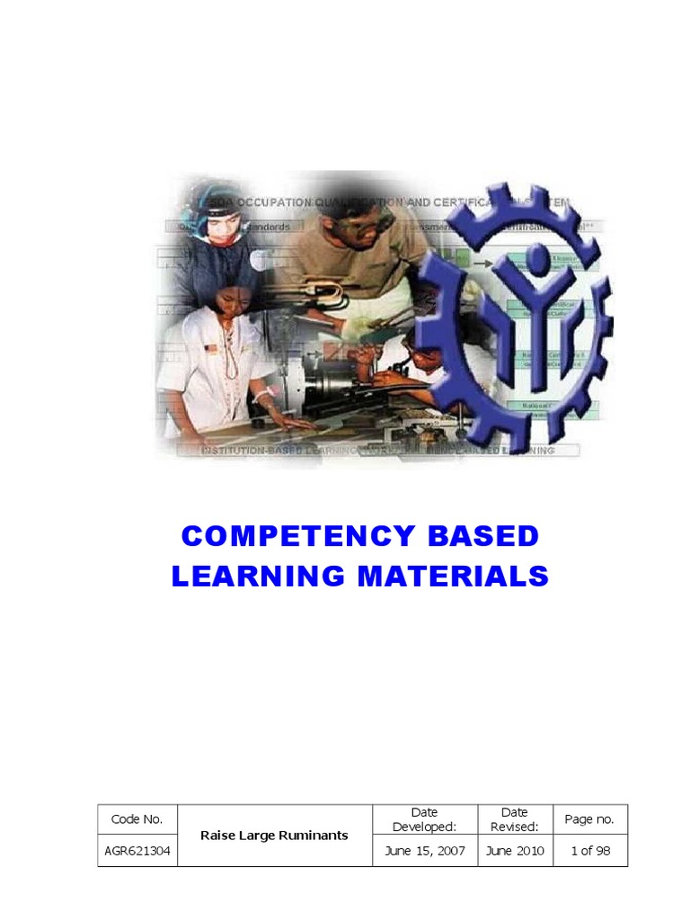 CBLM Raising Large Ruminants | PDF | Dairy Cattle | Cattle