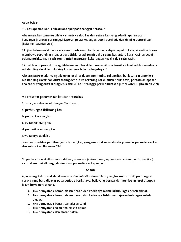 Audit Bab 9 | PDF