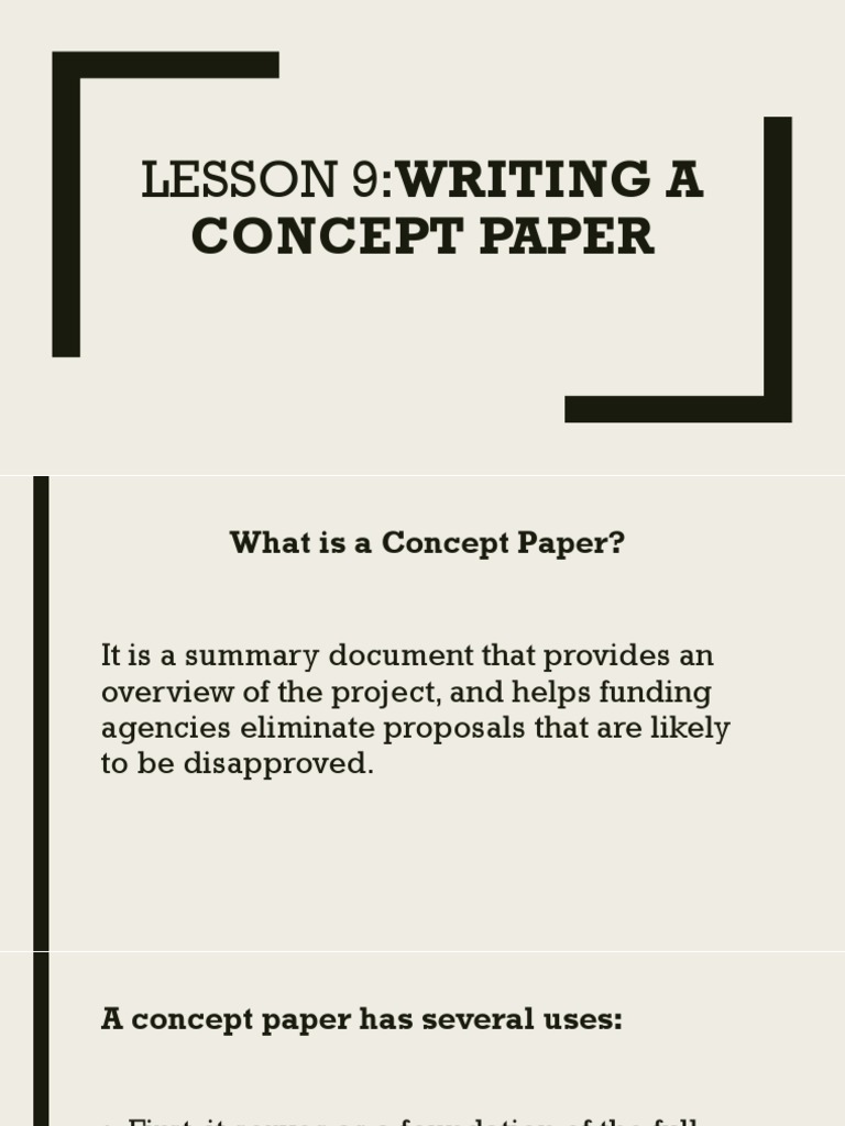 Lesson 9 Writing A Concept Paper | PDF | Concept | Word
