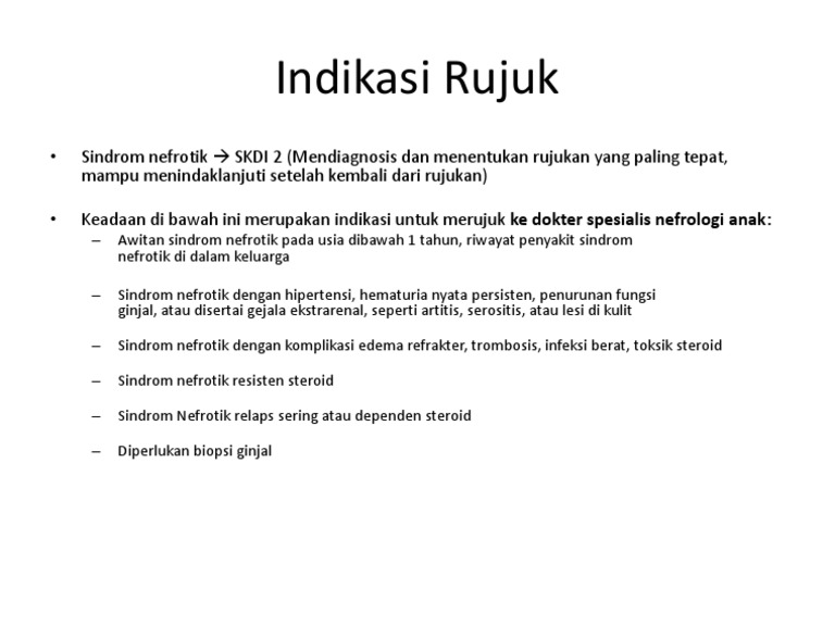 Indikasi Rujuk | PDF