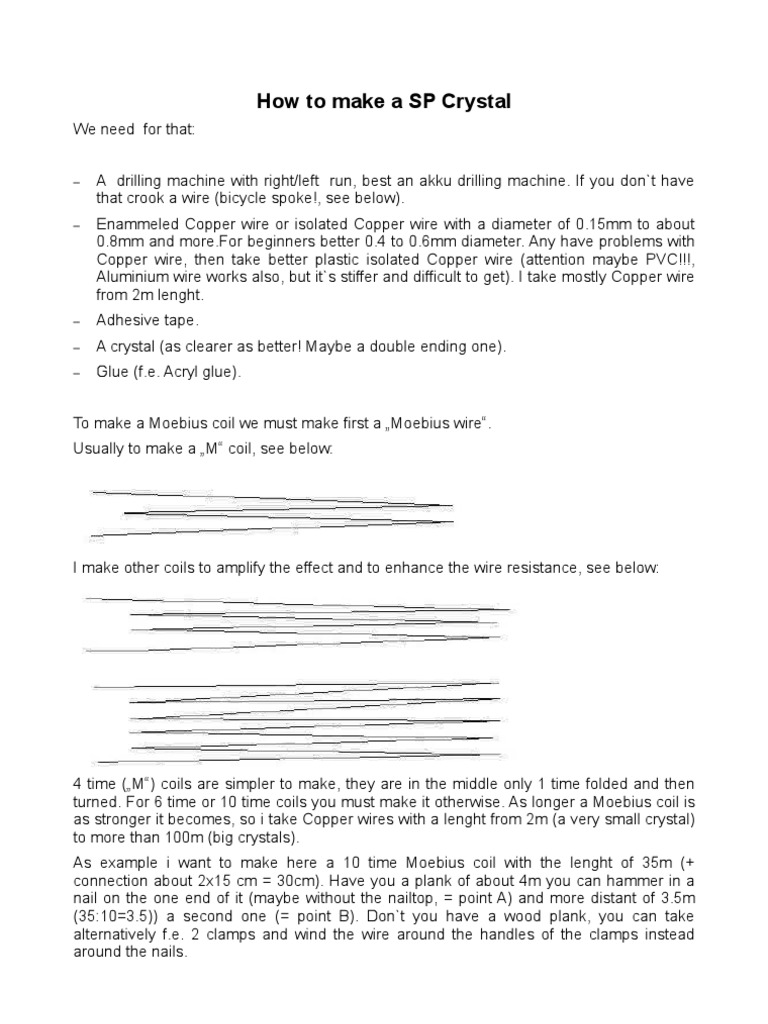 How To Make A SP Crystal | PDF | Wire | Adhesive