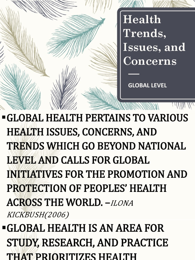 Health Trends Issues and Concerns | PDF | Public Health | Health Sciences
