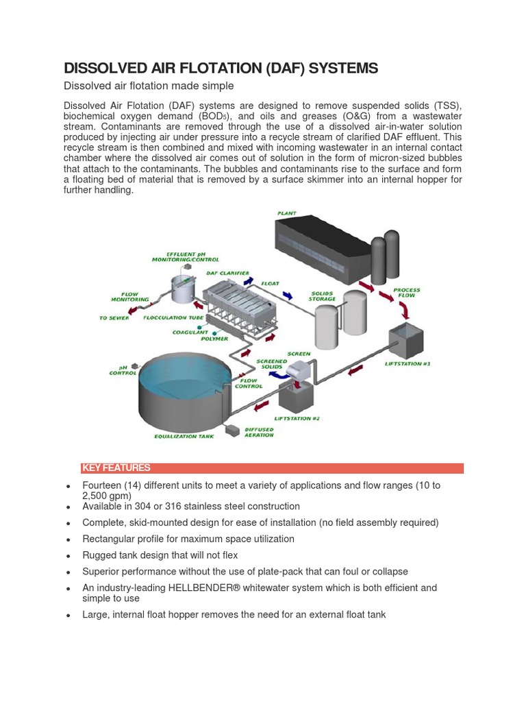 Dissolved Air Flotation System | PDF | Anaerobic Digestion | Waste ...