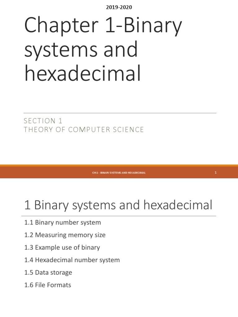 Binary Numbers and Hexadecimal Notes | PDF | Data Compression | File Format