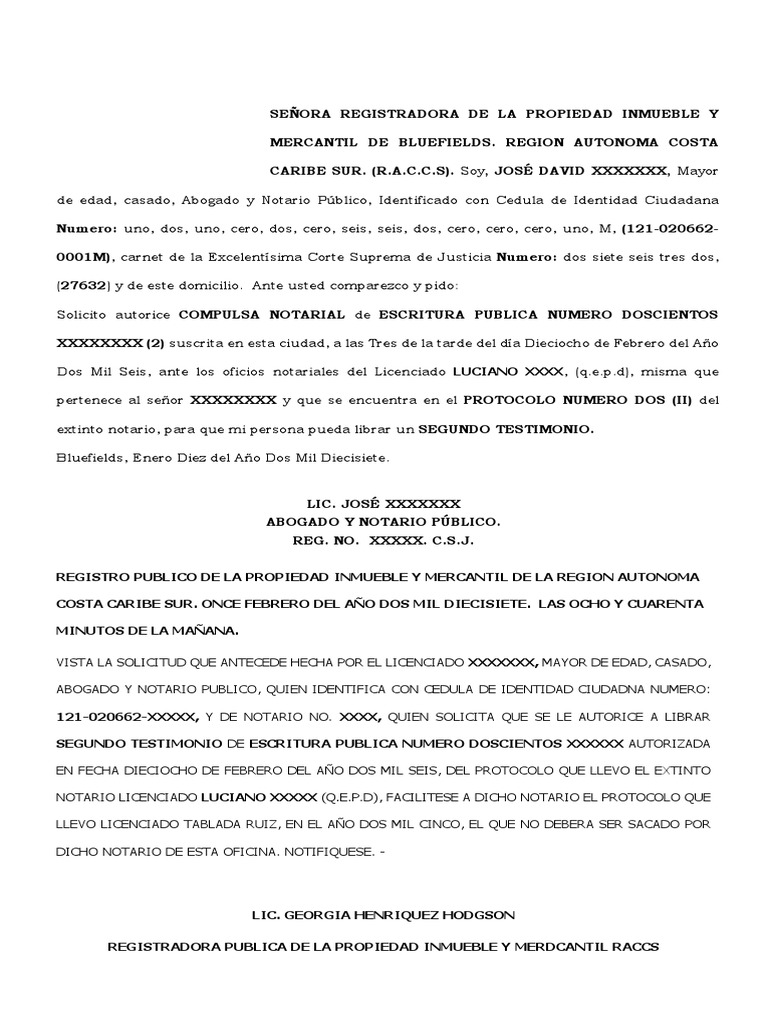 Solicitud de Compulsa Al RRPP-1 | PDF | Derecho Civil (Common Law ... Solicitud de Compulsa Al RRPP-1 | PDF | Derecho Civil (Common Law ...