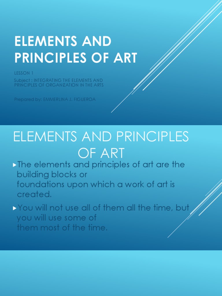 Elements and Principles of Art | PDF | Sound | Color