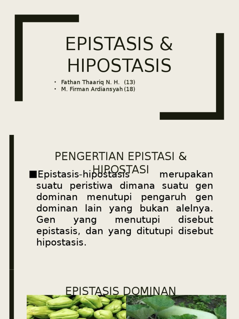 Epistasis dan Hipostasis | PDF