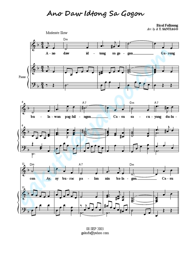 Ano Daw Idtong Sa Gogon | PDF