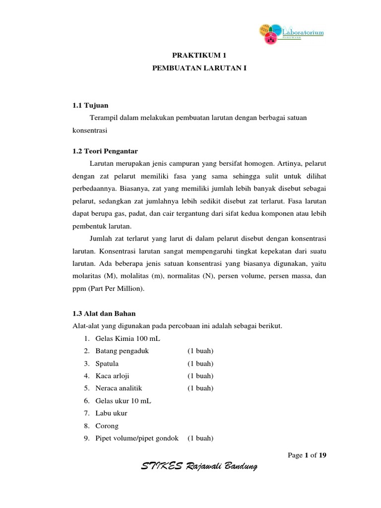 Modul Praktikum Media Dan Reagensia | PDF Modul Praktikum Media Dan Reagensia | PDF